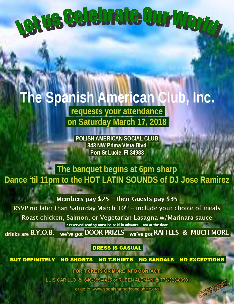 Earth Day Dance 2018 | The Spanish American Club, Inc.